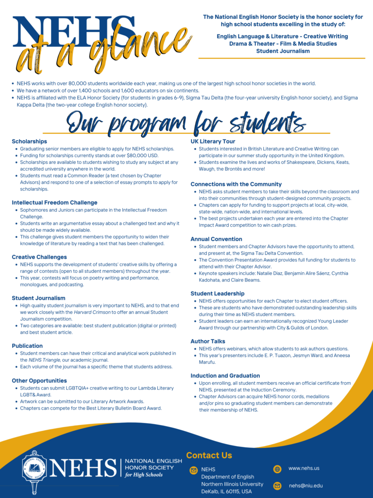 Recruitment Materials - National English Honor Society