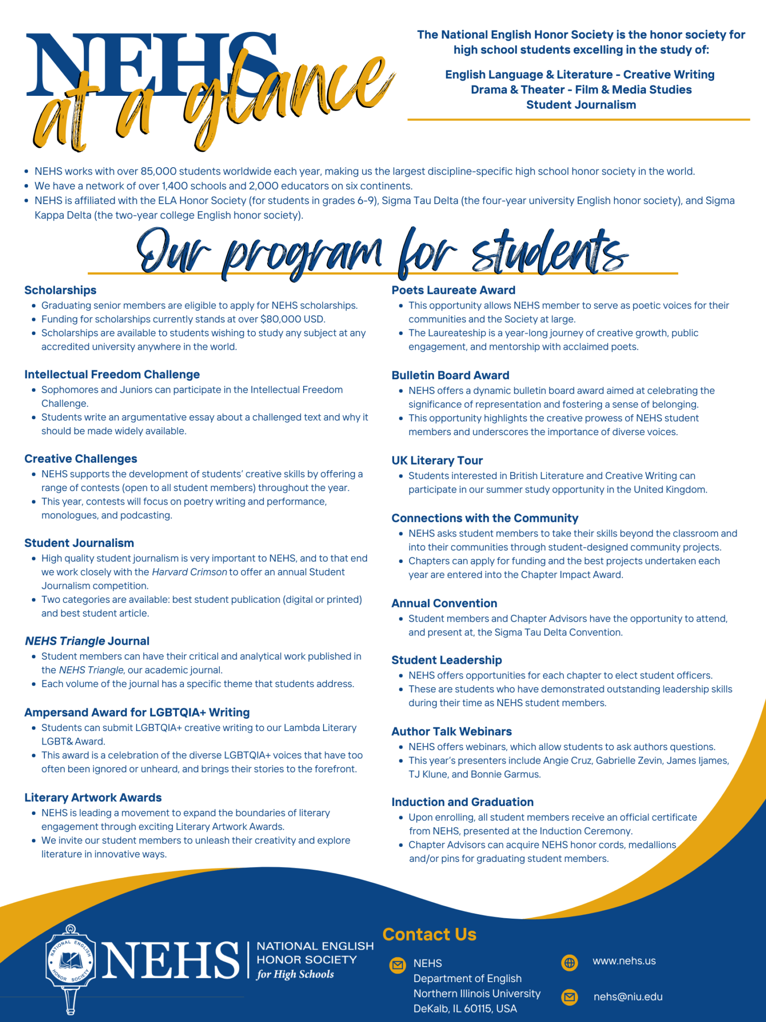 Recruitment Materials - National English Honor Society